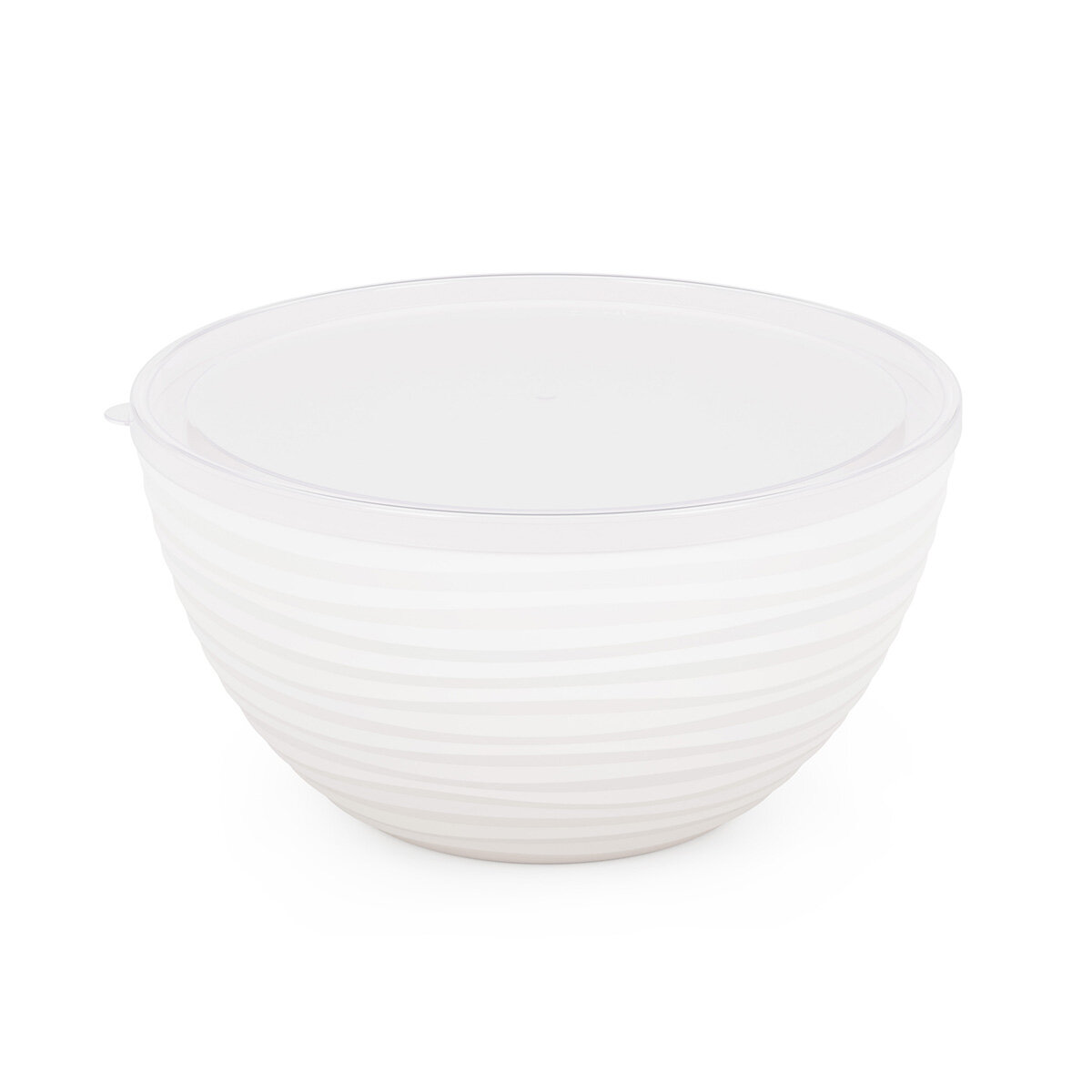 Салатник пластиковый Альтернатива Оазис, 4 л с крышкой, белый