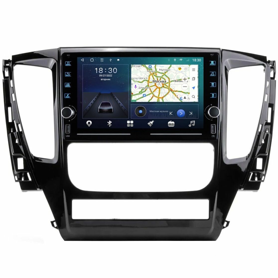 Магнитола R320 Mitsubishi Pajero Sport 3 2015-2021, L200 V 2014-2020 с Android 13 - 8 ядер - 3+32Gb - CarPlay - 4G(Sim)