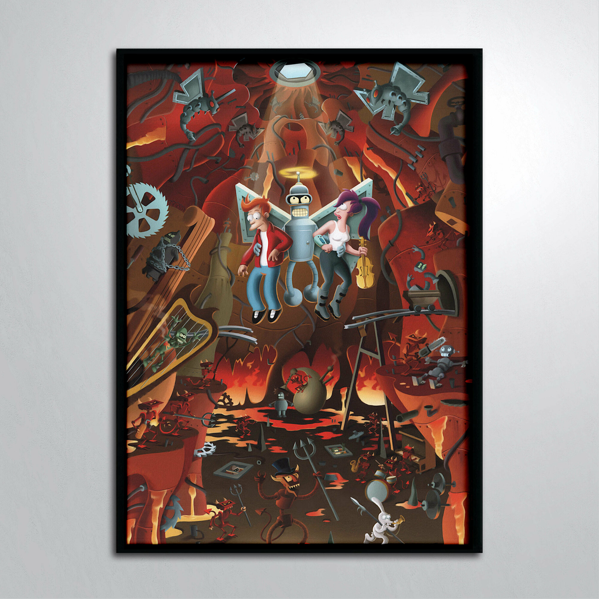 Постер без рамы/Футурама Ад Futurama