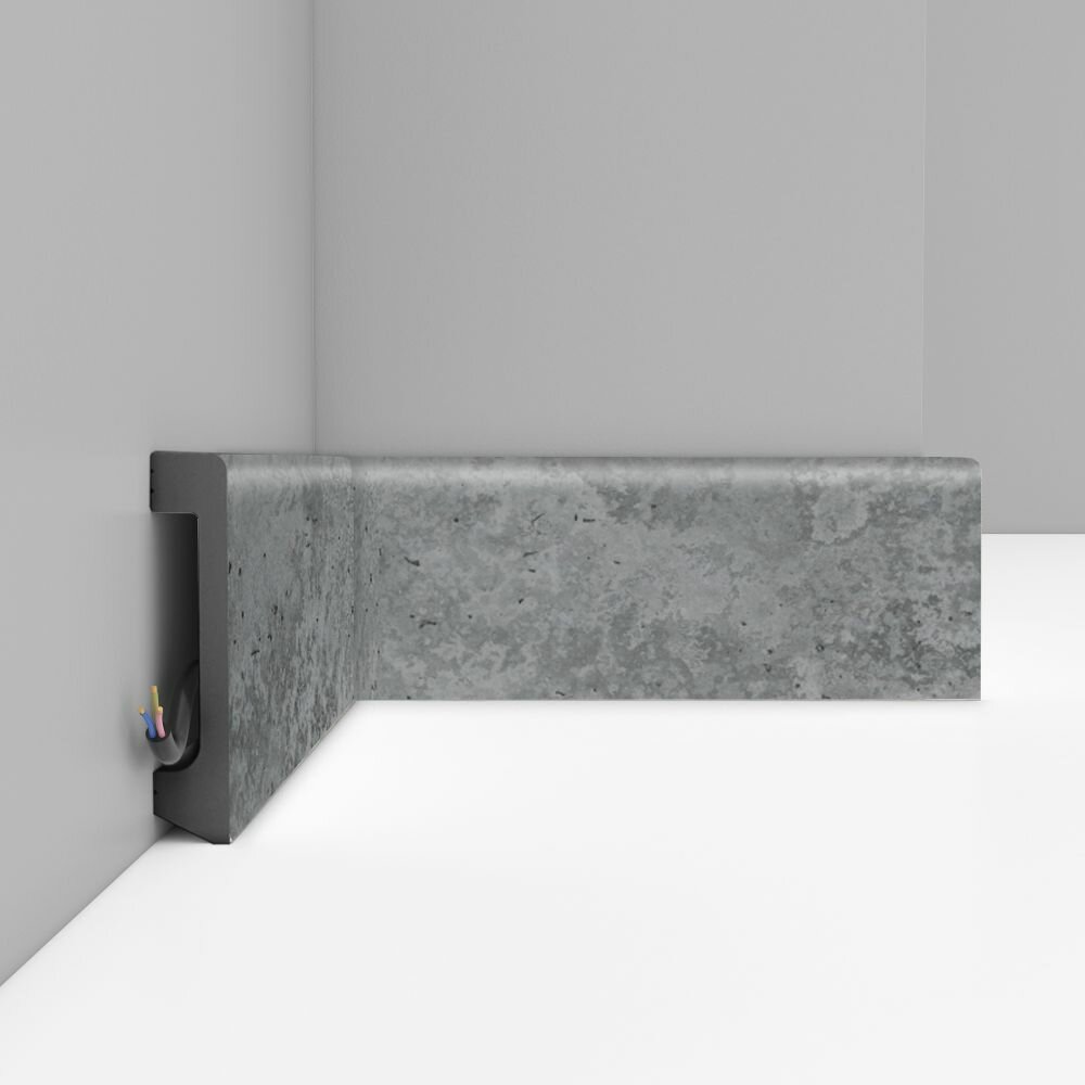 Плинтус Напольный Decomaster D235-1629ДМ В80хШ17Д2400 мм / Декомастер.