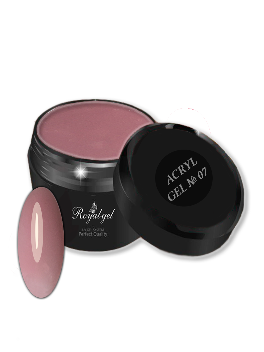 "ACRYL CAMOUFLAGE 07" полигель для наращивания ногтей камуфлирующий Royal-gel акрилгель 5 мл.