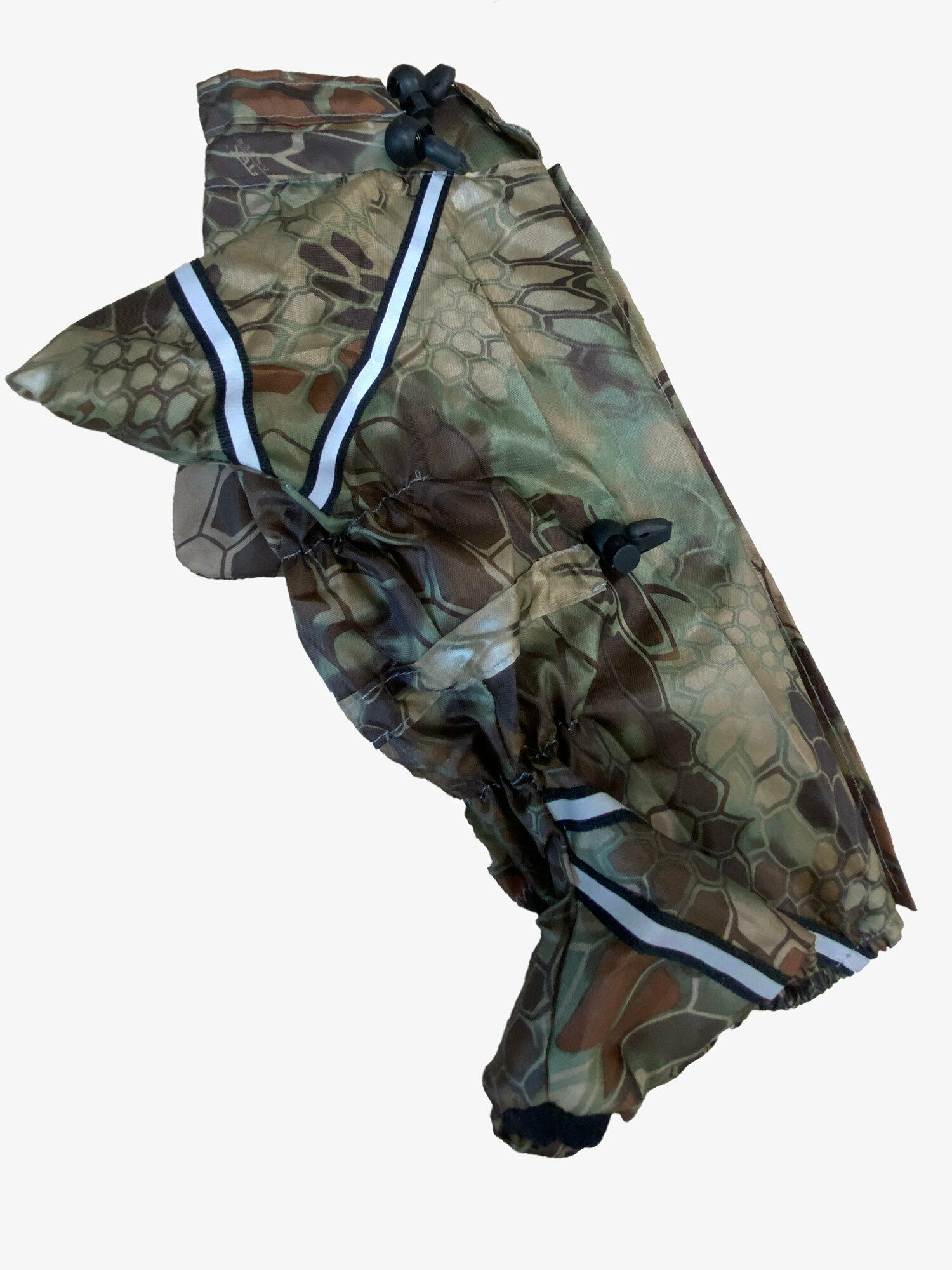 Stillo di Bari Дождевик миллитари для собак пород Нем. шпиц, Цвергшнауцер №9 (холка-хвост 33/3см)