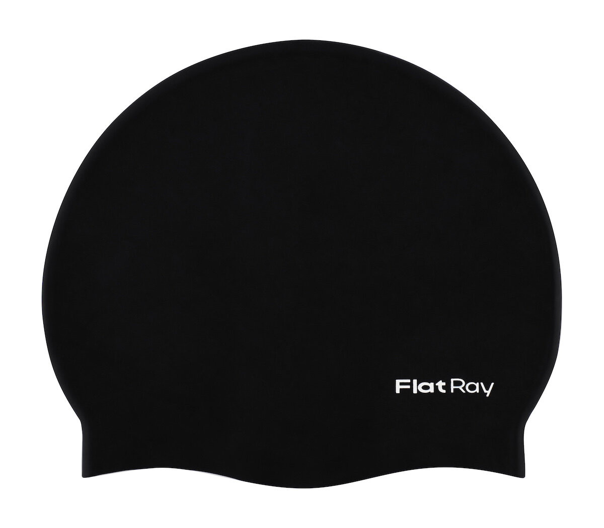 Шапочка для павания силиконовая Flat Ray Silicone Swim Cap (черный)