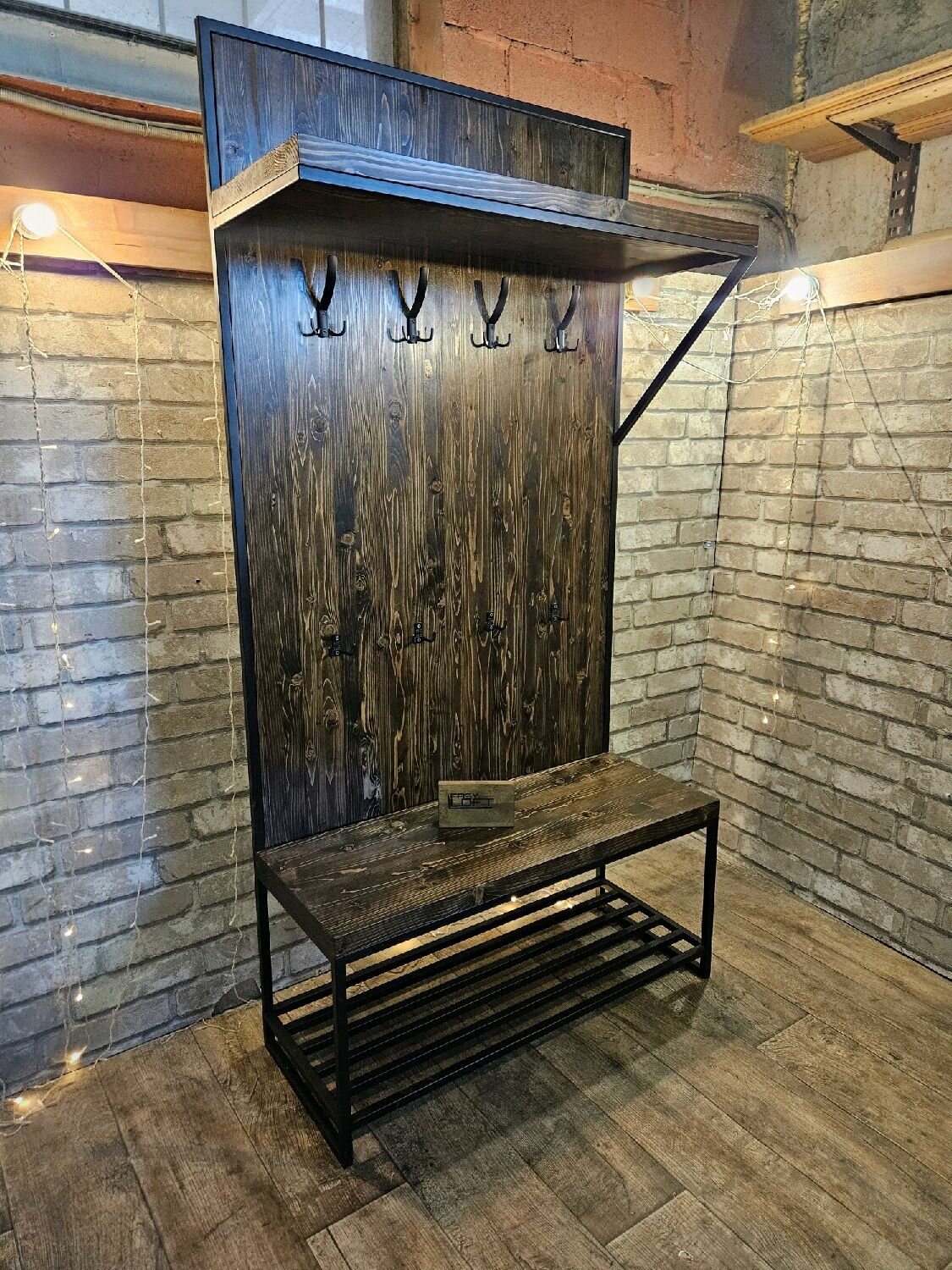 Гардеробная "EasyLOFT" в стиле лофт, для дома и дачи, в прихожую, 100х40х200 см. — фото 1
