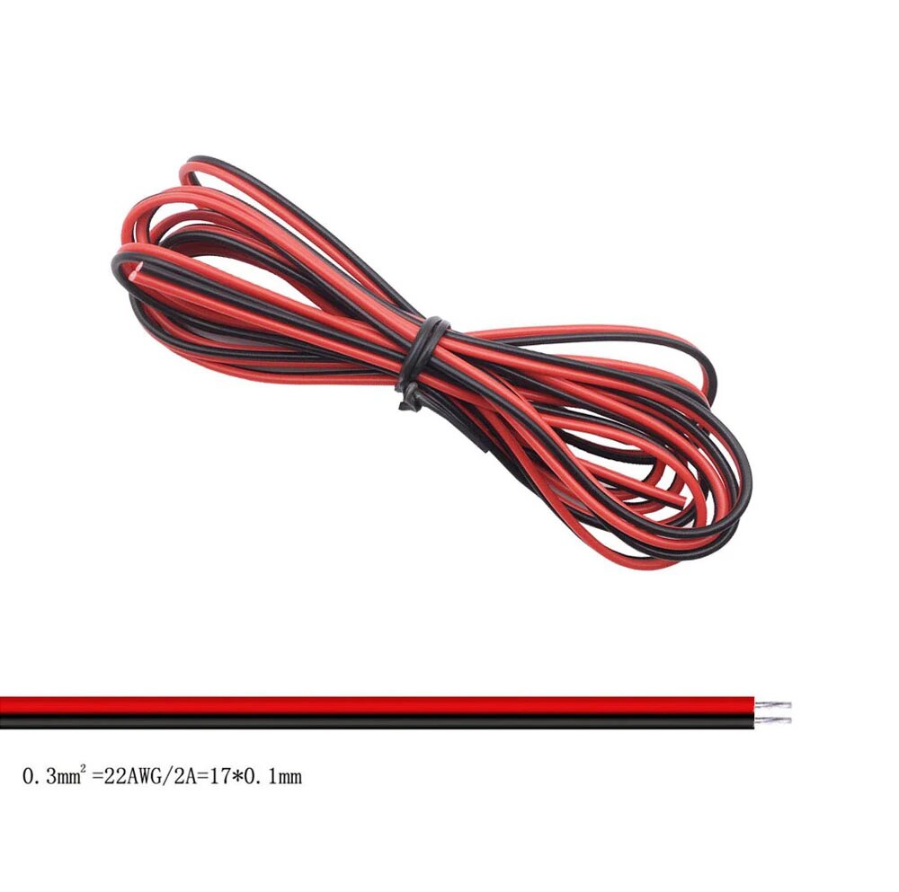 Электрический провод 22AWG для светодиодной ленты 2Pin Led Wire, 10m