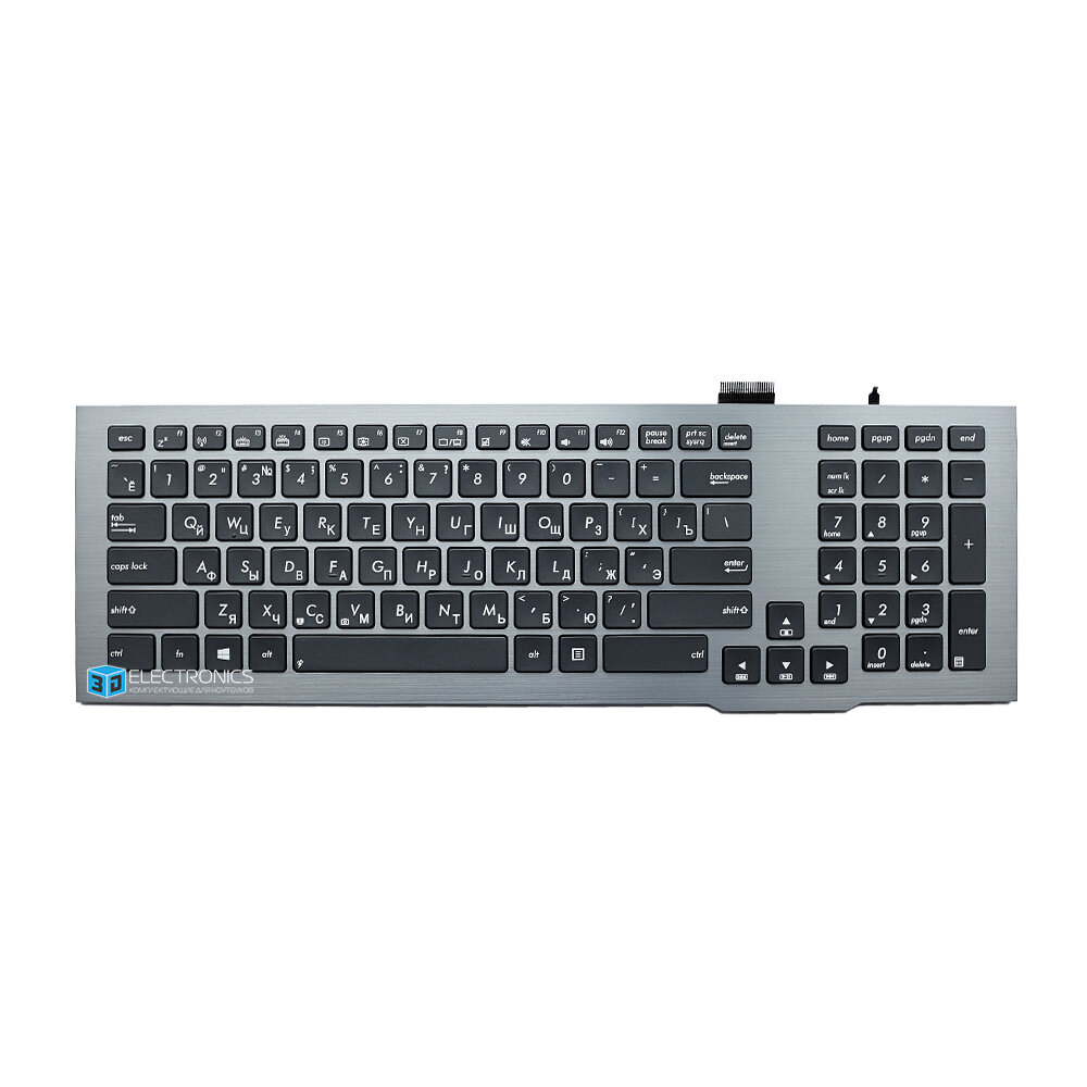 Клавиатура с подсветкой для ноутбука Asus G75VW / Asus G75VX - черная