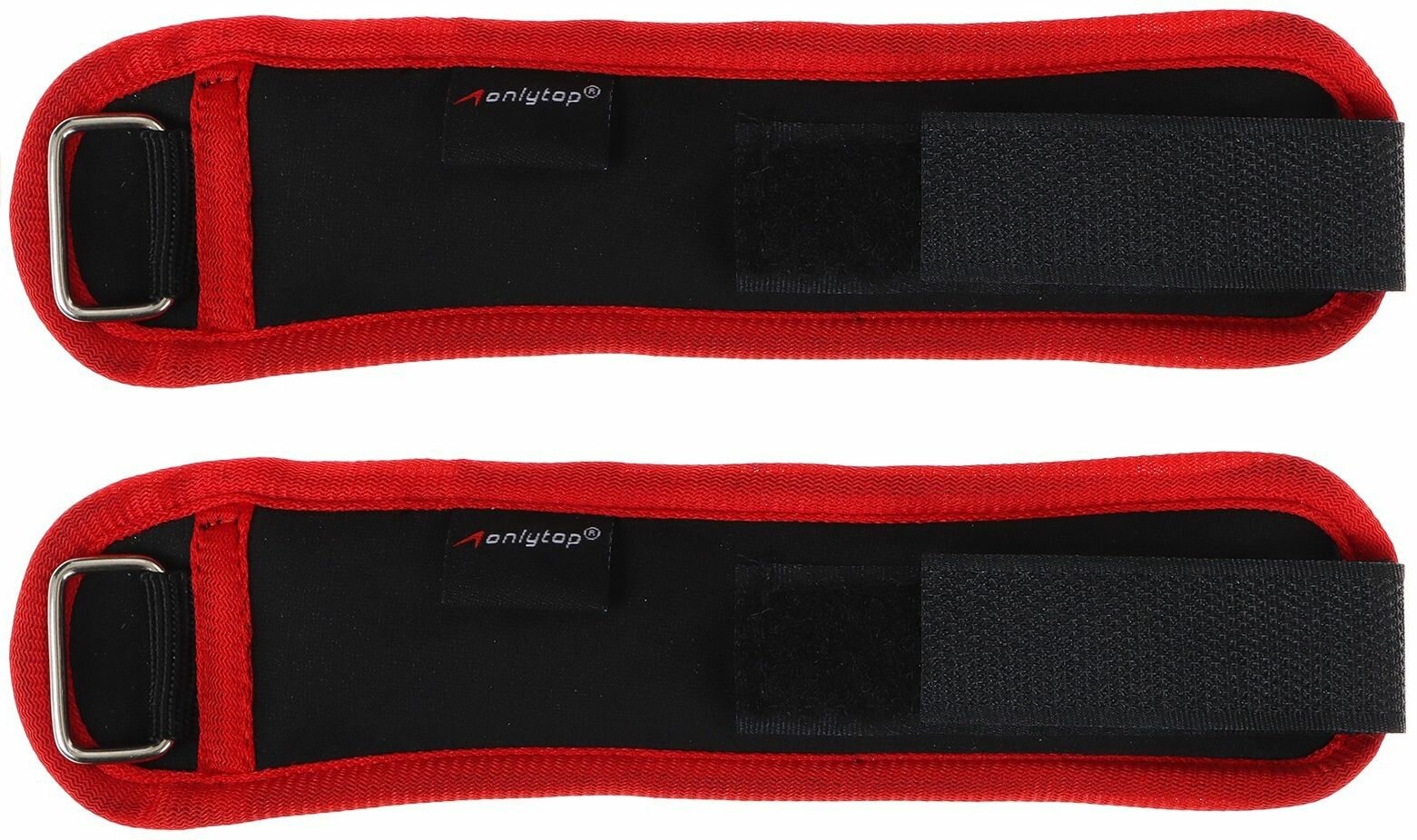 Утяжелители на запястье, для фитнеса и тренировок, манжеты-отягощения для рук на липучках, 2 шт. х 100 г, цвет красный