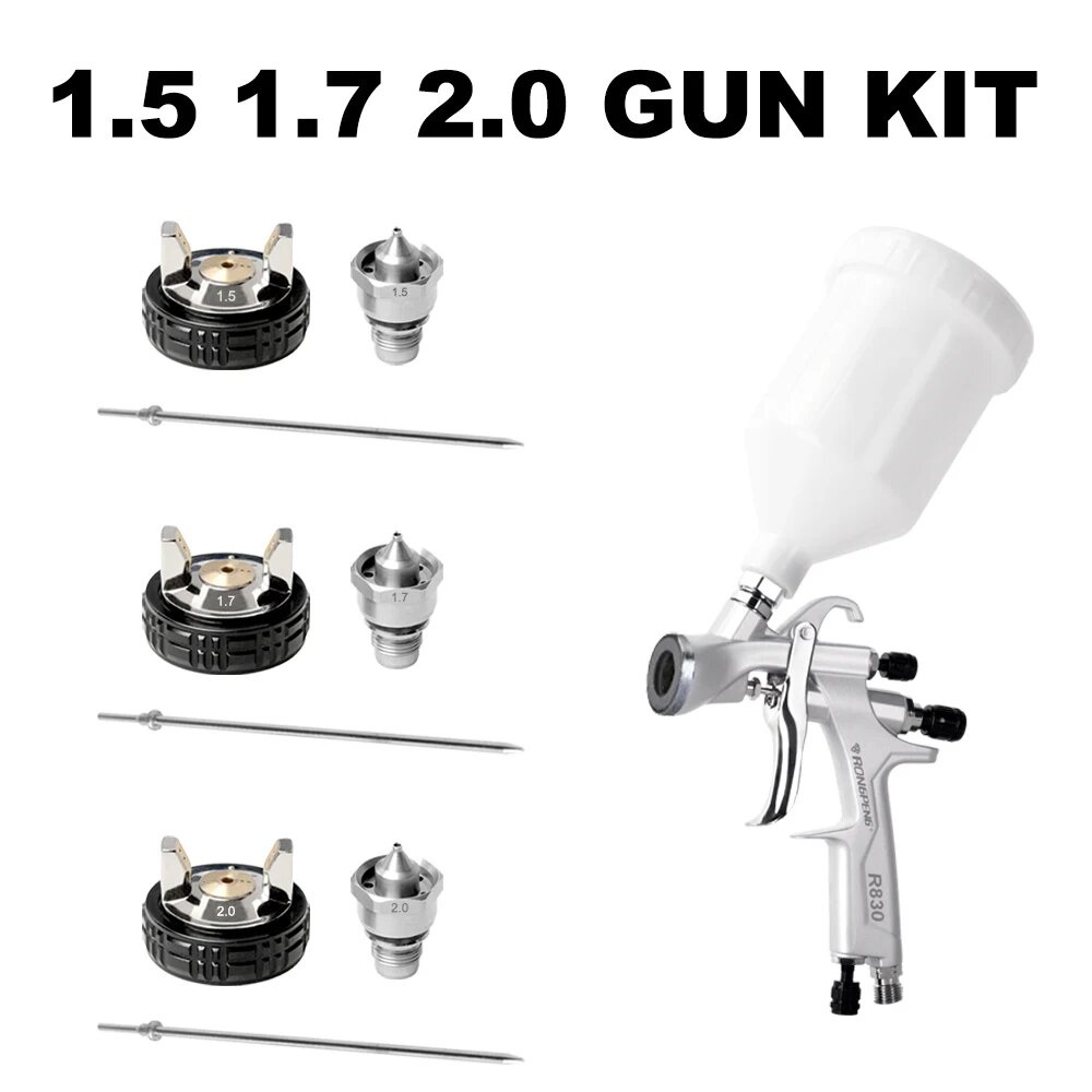 VALUAIR Р830 пистолет-распылитель для покраски 1.5 1.7 2.0 gun kit