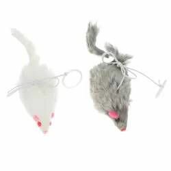 Игрушка для кошек Мышка-дразнилка с Кольцом на палец 18,5 см