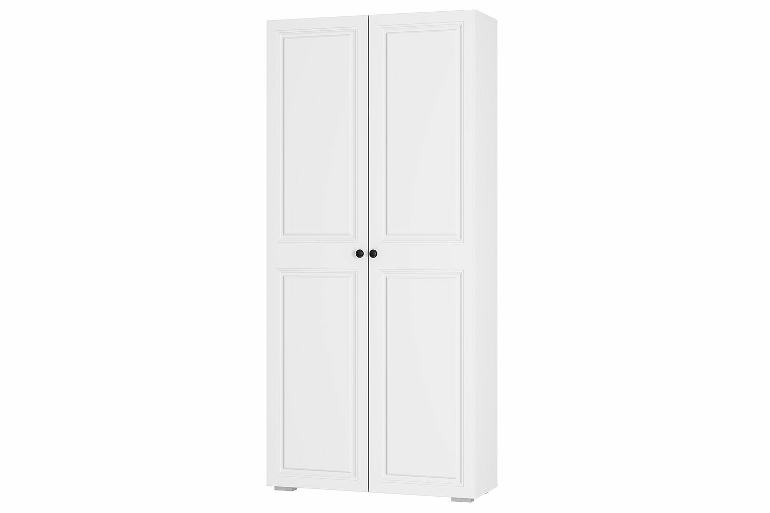Шкаф 2-створчатый Hoff Софт, для одежды, 100,2х217,6х37,2 см, напольный, МДФ/ЛДСП, цвет белая эмаль, белый