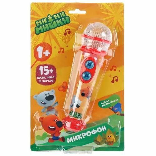 Микрофон Ми-Ми-Мишки (звуковой модуль, свет, 15 песен, фраз и звуков) HT834-R, (Умка, 2021), К
