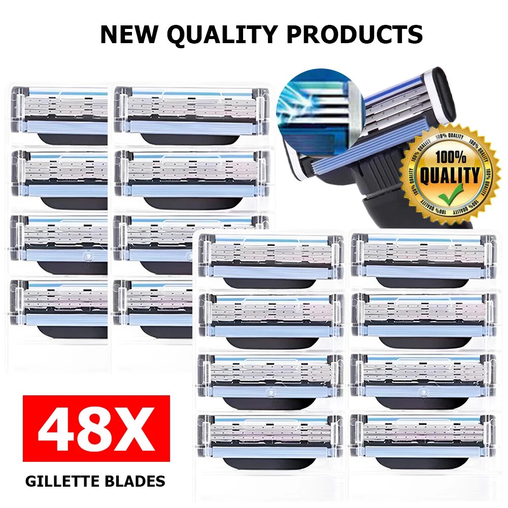 Лезвия Gillette Mach 3, 48 шт, Цвет: 16PCS