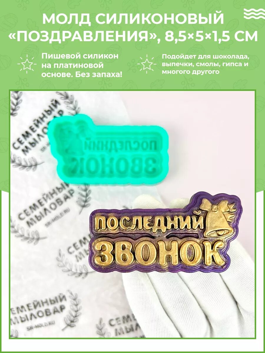 Силиконовая форма / молд для шоколада Последний звонок