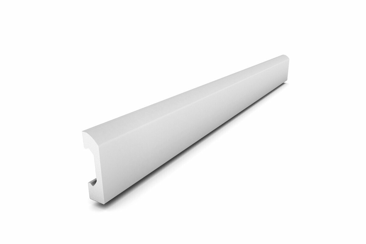 Плинтус DAMAR Premium, белый, влагостойкий, дюрополимерный 50х14х2000 мм