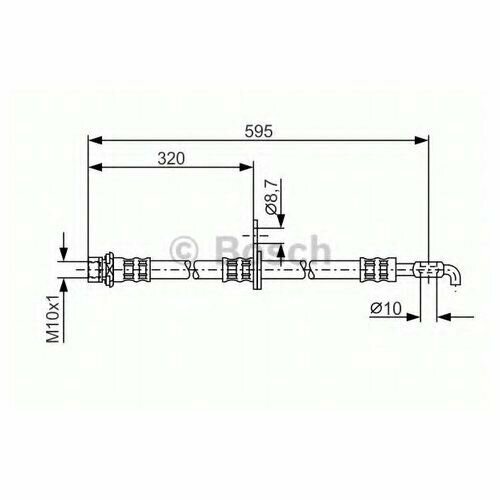 Шланг тормозной Bosch 1987476257 для Toyota Corolla, Corolla Verso