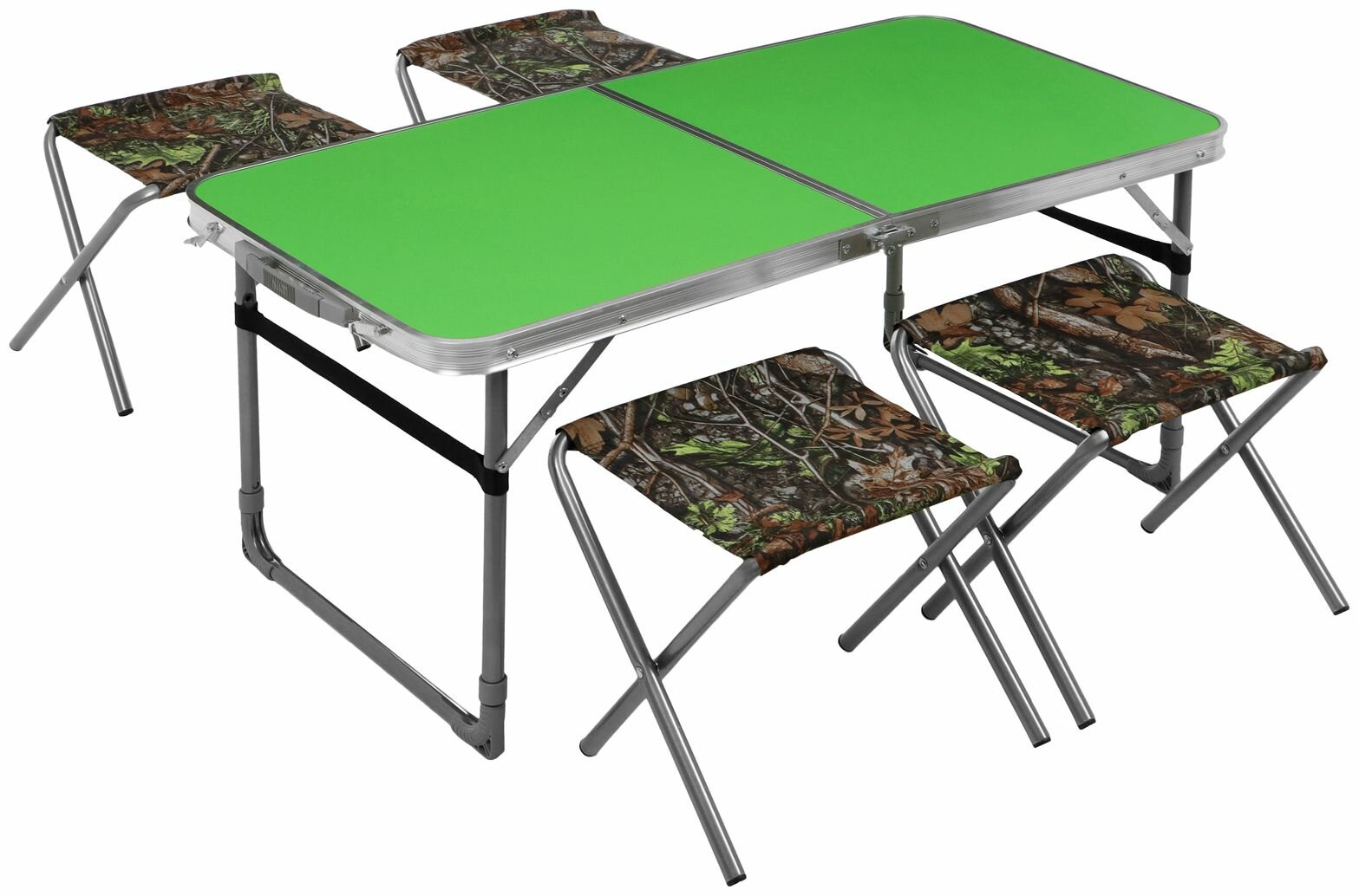 Набор туристический складной мебели, 4 стула и стол походный для пикника, кемпинга, дачи, отдыха на природе и рыбалки