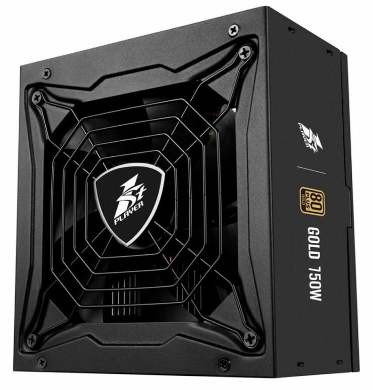 Блок питания 1STPLAYER STEAMPUNK (PS-750SP) черный - 750 Вт, ATX 20+4 пин, 4 pin + 4 pin x2 CPU, 6 SATA, 4 x 6+2 pin PCI-E