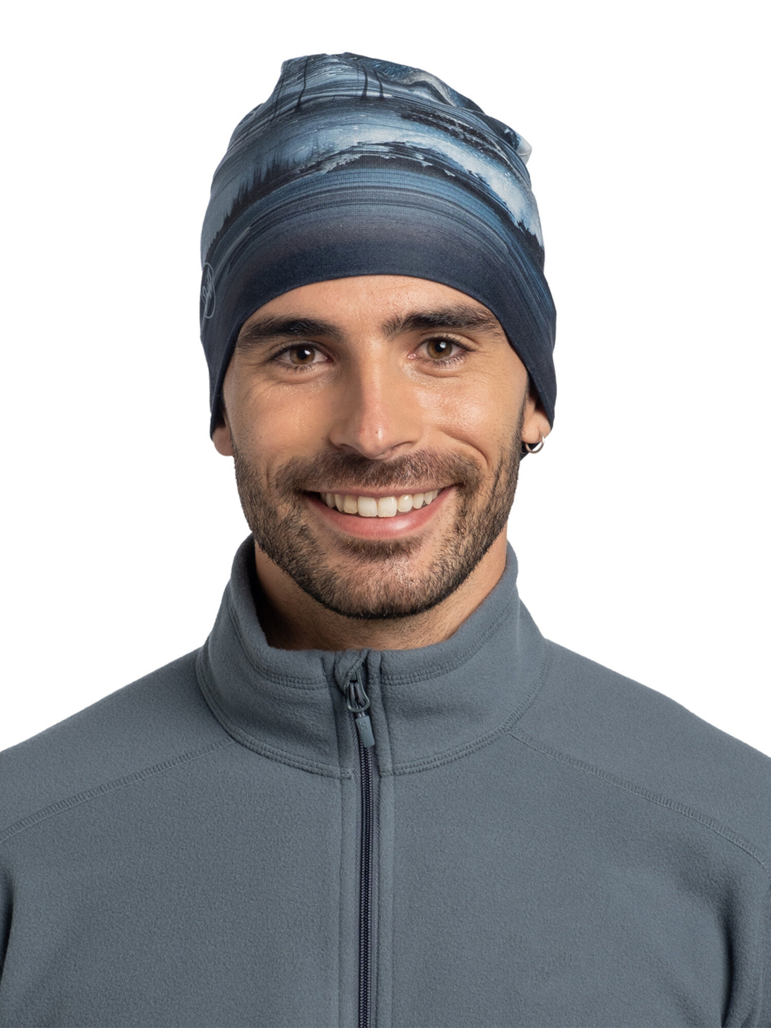Шапка Buff Ecostretch hat для взрослых и детей, размер us:б/р, синий — фото 1