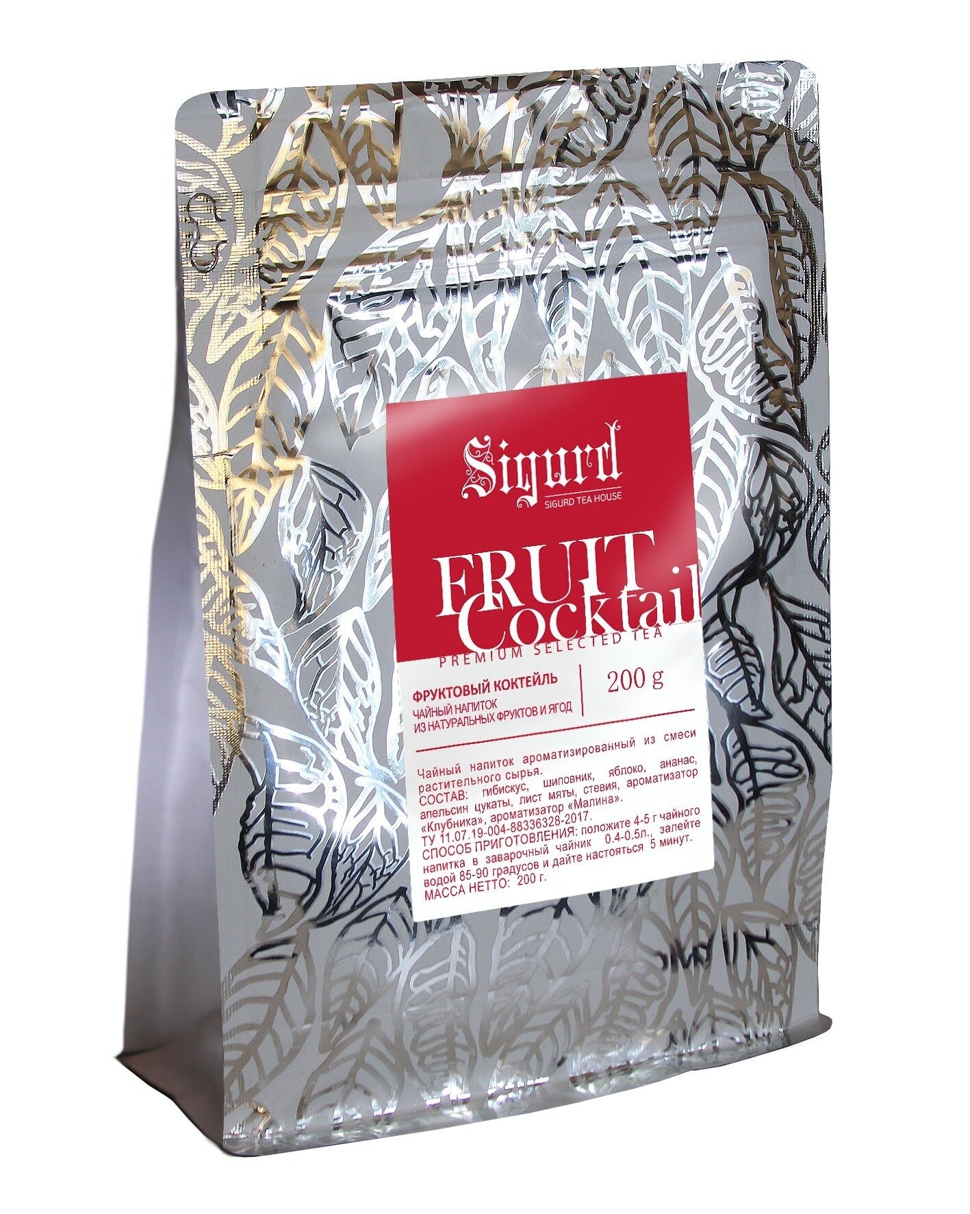 Чайный напиток фруктовый коктейль Sigurd 200g (Tea drink fruit Cocktail Sigurd 200g)