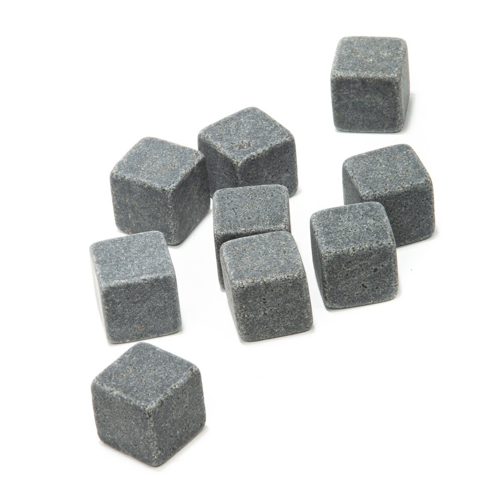 Набор охлаждающих камней для виски из 9шт. в бархатном мешочке