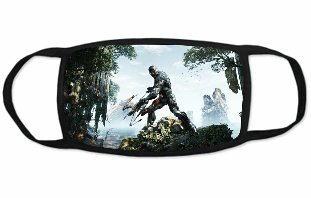 Маска защитная тканевая на лицо Crysis, Кризис №10, Взрослая - 20 на 12,5 см