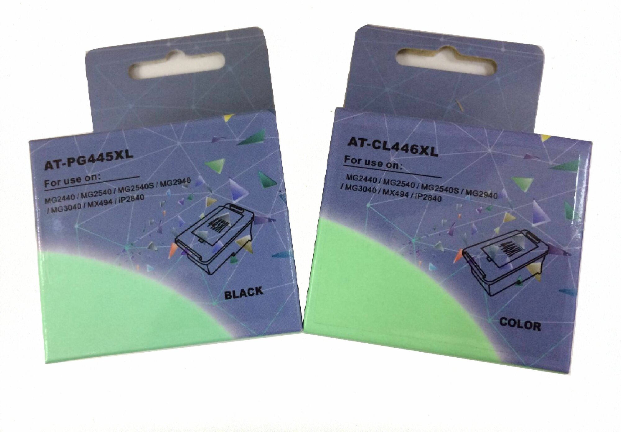 Комплект картриджей 445XL+446XL для Canon черный+цветной Aquamarine совместимый Тайвань