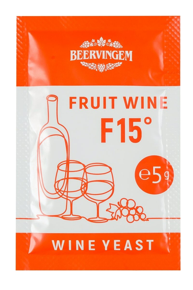 Дрожжи винные Beervingem "Fruit Wine F15", для фруктовых вин, 5 грамм