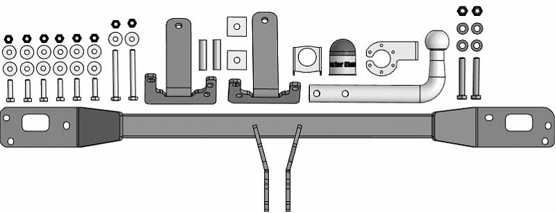 Фаркоп Motodor для Лада Веста 2023- (оцинк. Шар) арт. MOTODOR.92109-A