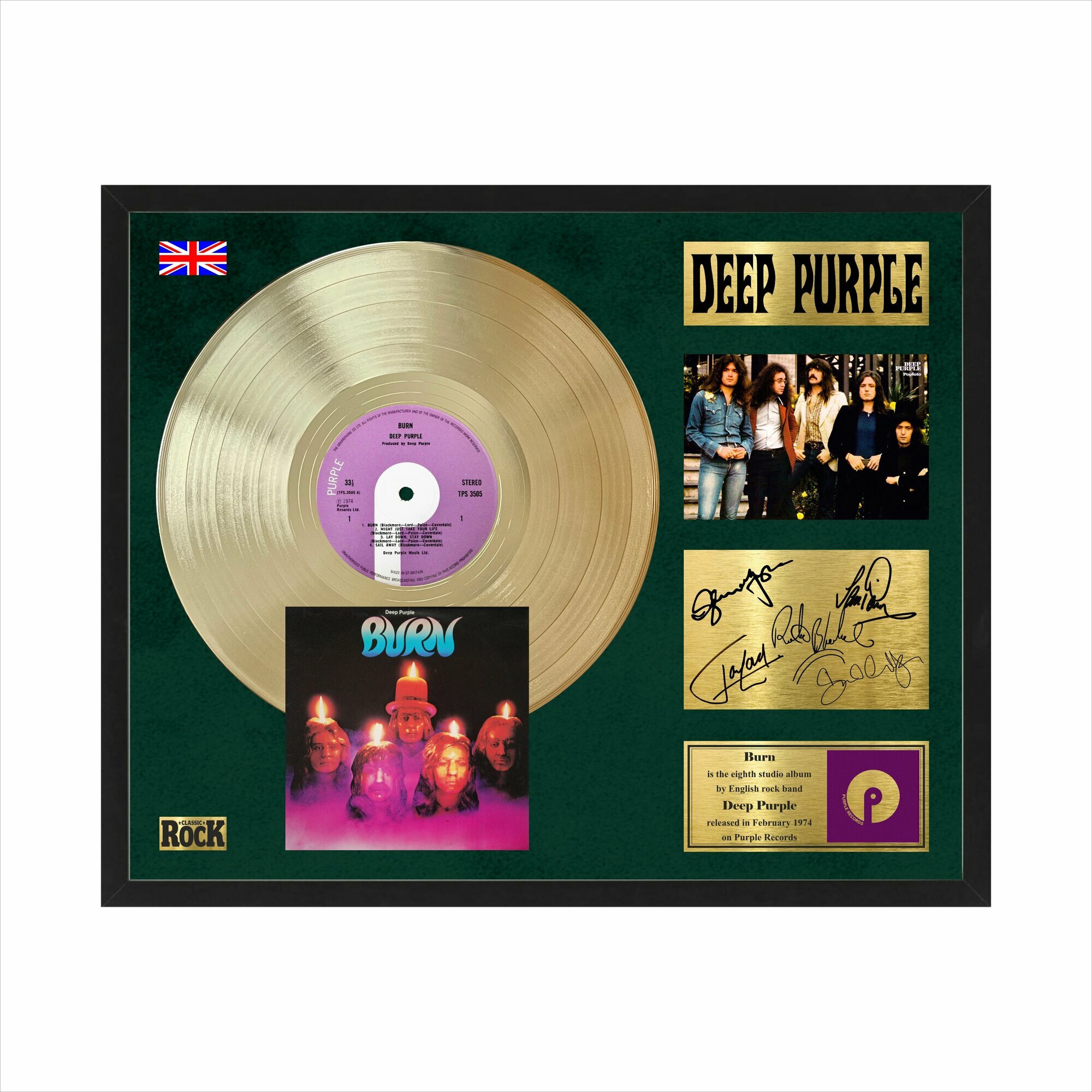Deep Purple золотая виниловая пластинка