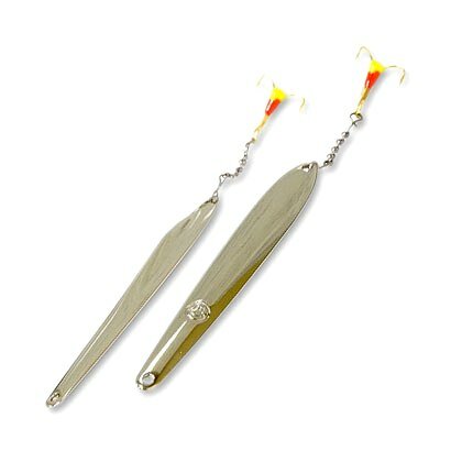 Блесна колеблющаяся NILS MASTER Hanski зима вертикал. цепочка тройник с каплей 10.0г 60мм #001 S/S