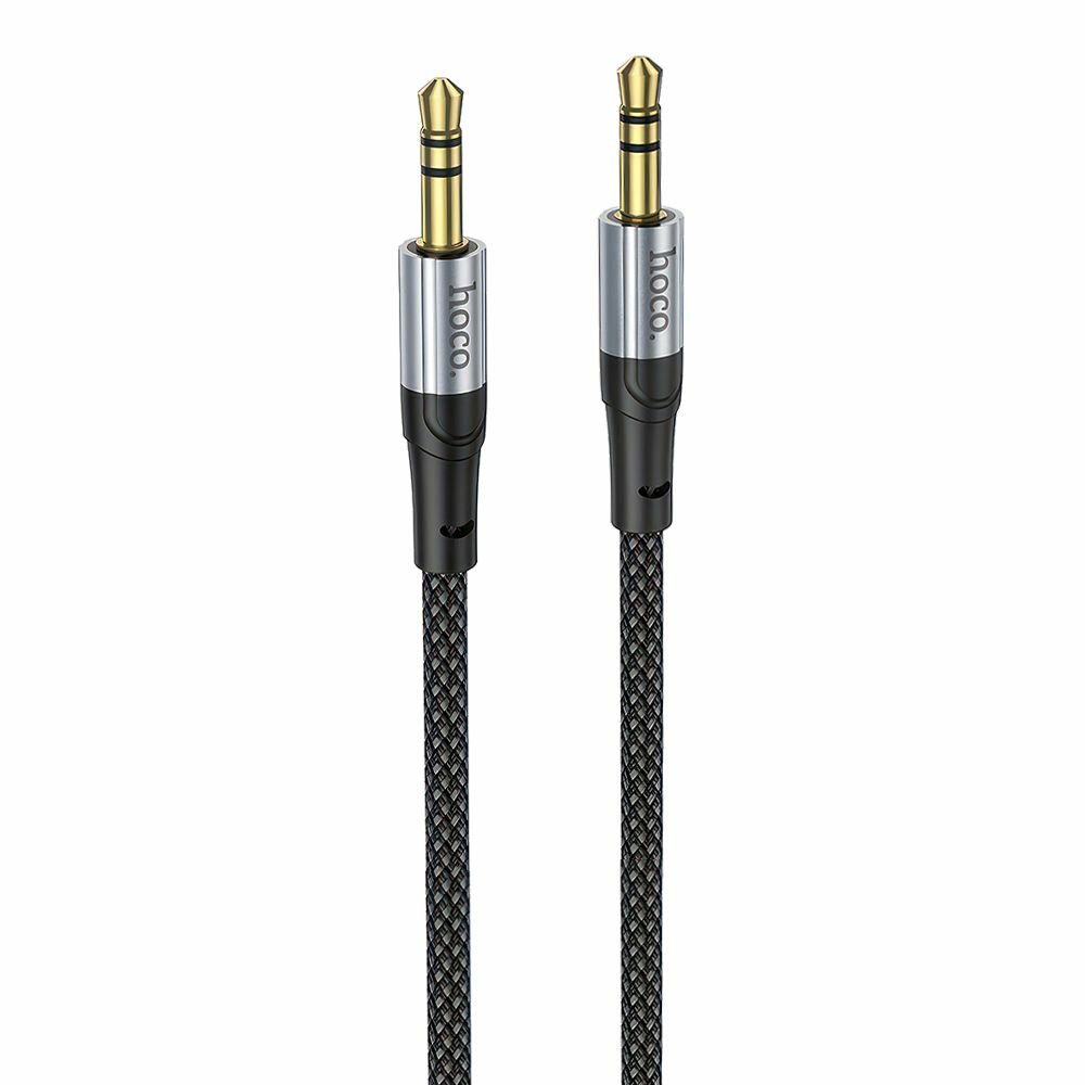 Аудиокабель HOCO UPA26 Fresh 3.5мм, 1м, нейлон (черный)