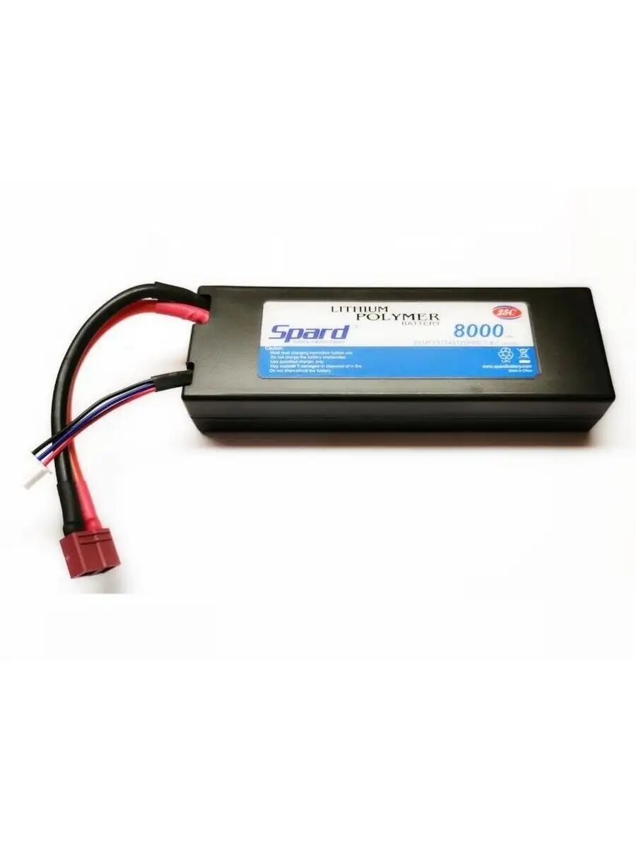 Аккумулятор Li-Po 8000mAh, 7,4V, 25C