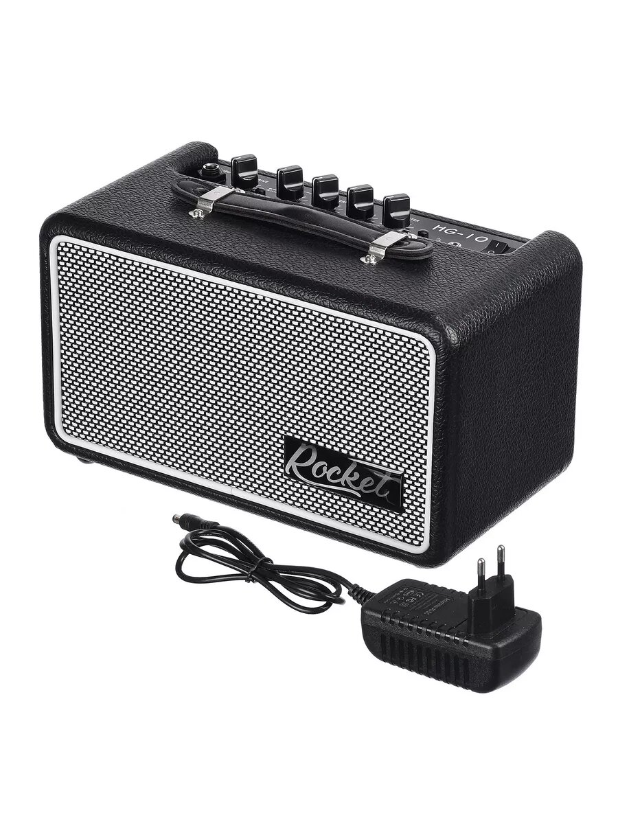 Комбоусилитель для электрогитары 10 Вт портативный Bluetooth