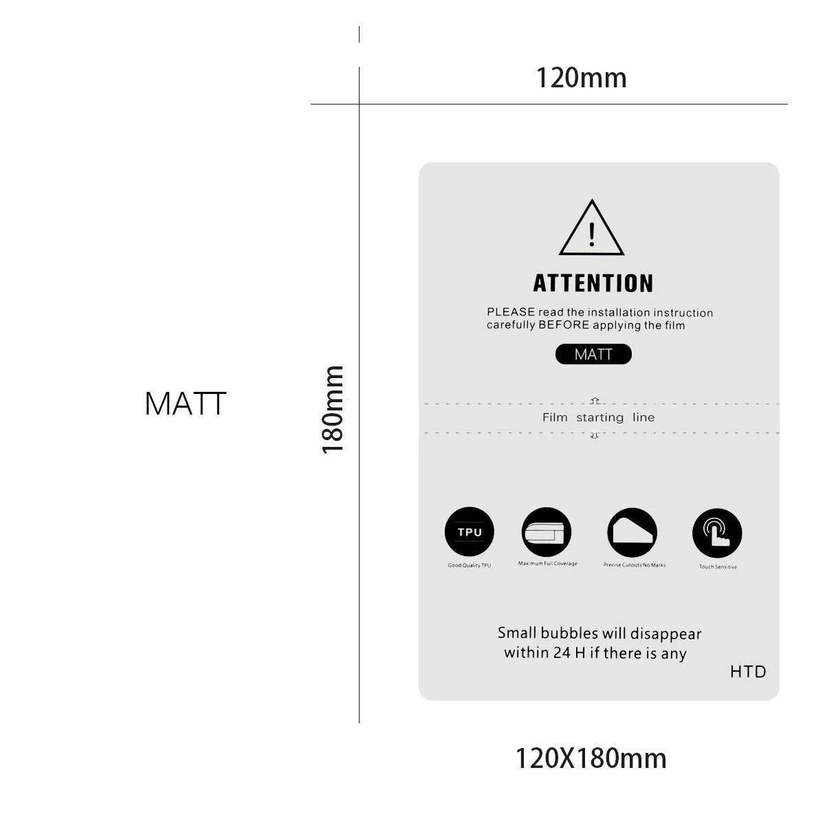 50 шт. гибкой гидрогелевой пленки TPU HD Matte Privacy Blueray для изогнутых экранов, защитная пленка для любых режущих плоттеров SUNSHINE DEVIA