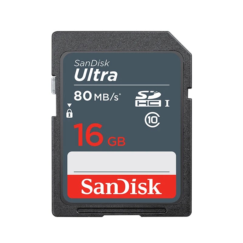SanDisk Ultra 16GB SD карта памяти 80MB/s