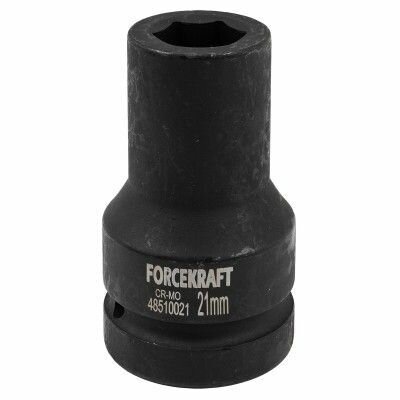 Головка ударная глубокая 1", 21мм (6-гранная) FORCEKRAFT
