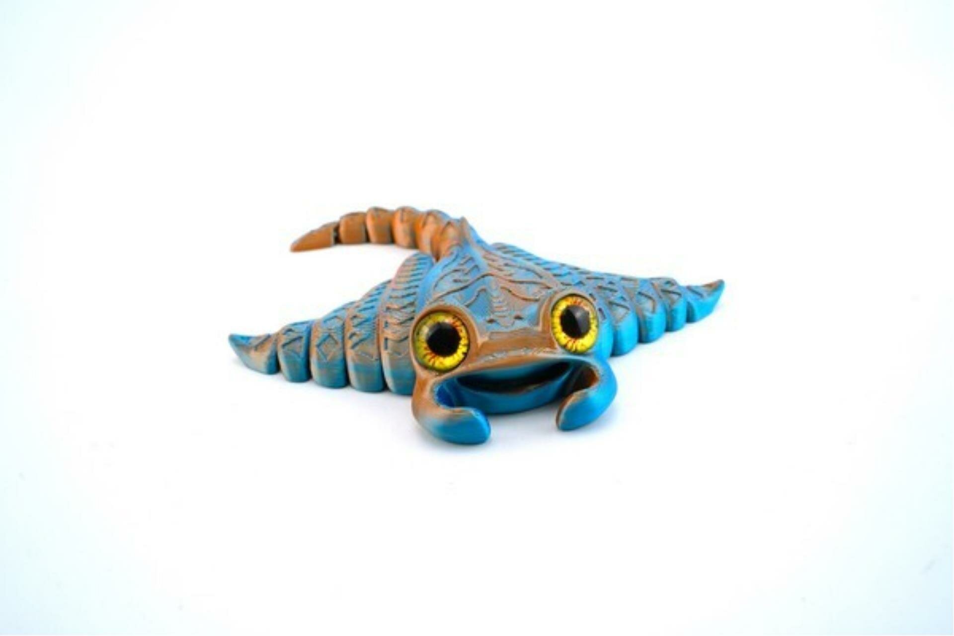 3D-фигурка Funberry Toys "Скат Монти", 17х10х8 см, экологичный пластик, подвижная