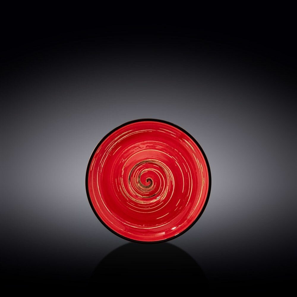 Блюдце Спираль красная 14 см. (Spiral Red). Wilmax