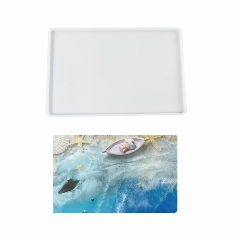 Большая прямоугольная силиконовая форма, художественные формы из смолы, глиняные поделки, уникальный материал для украшения своими руками рукоделия