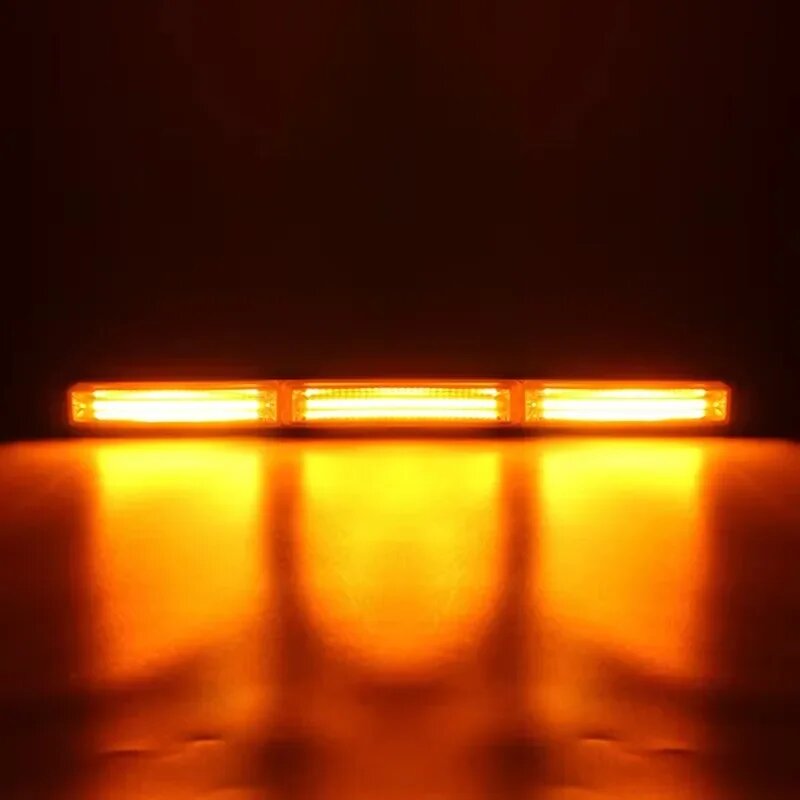 13-дюймовый светодиодный стробоскопический светильник COB, проблесковый маячок, 12 В, 24 В, Yellow