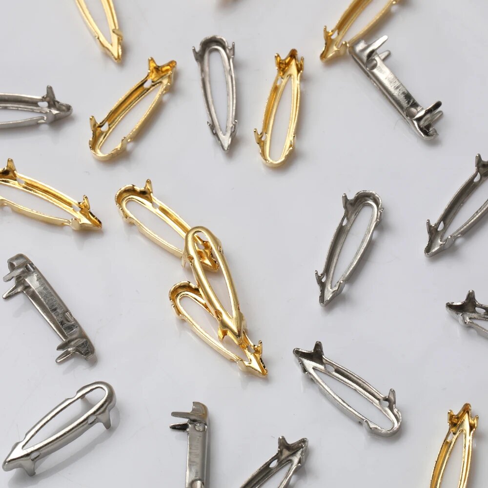 Когти для брошей, 20шт, Drop 4x15mm