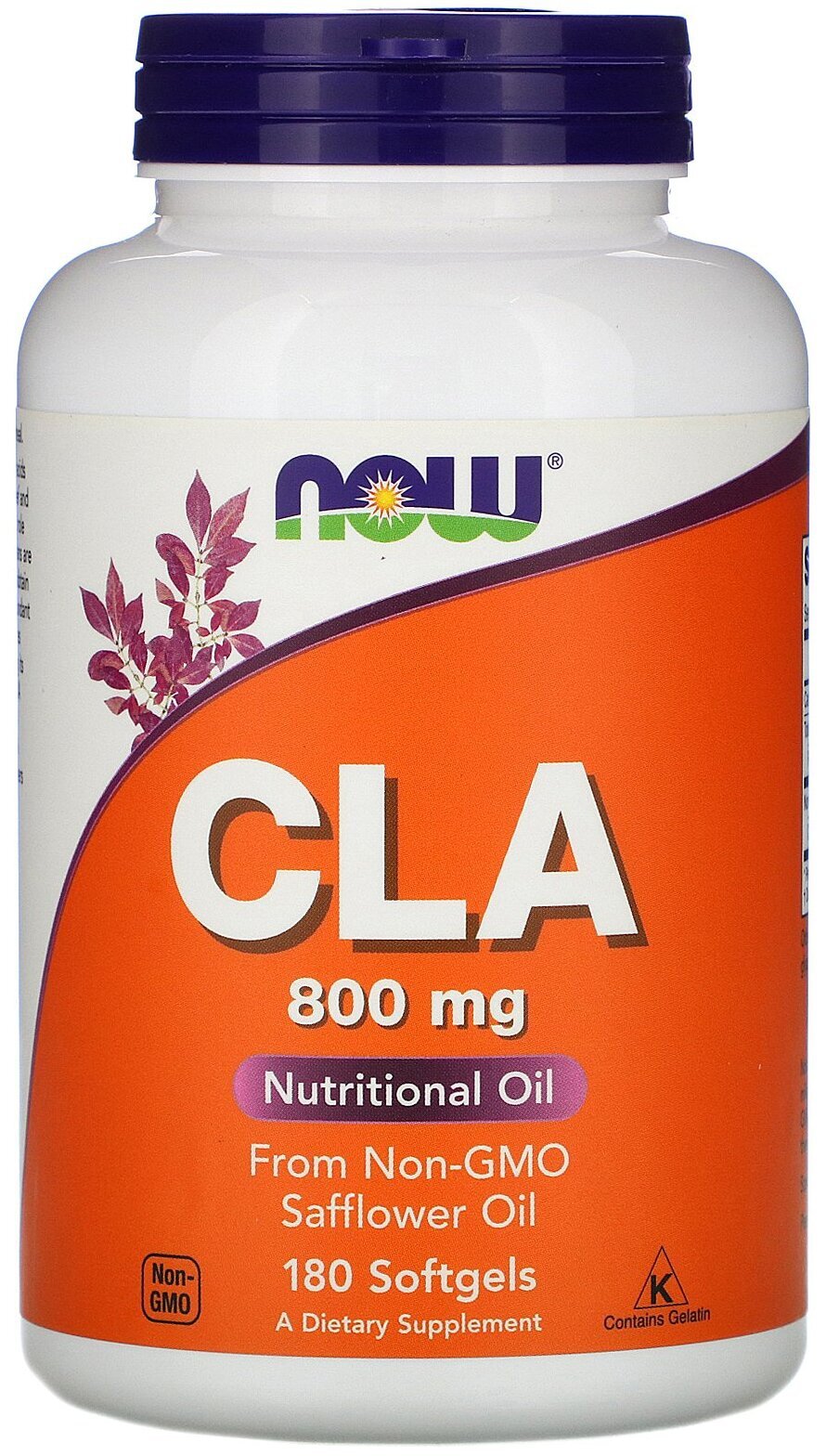 NOW Foods CLA, КЛК 800 мг 180 гел. капсул