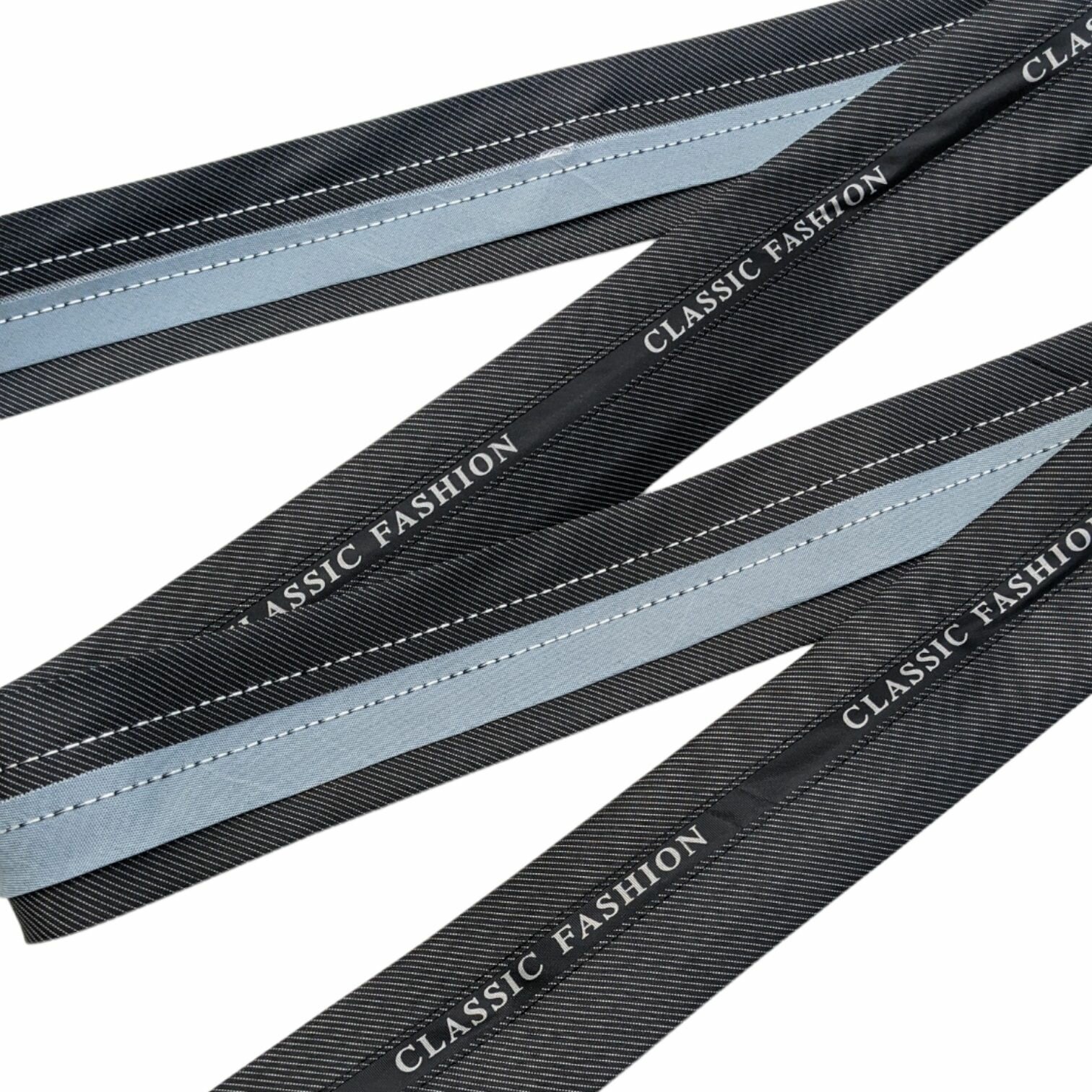 Лента корсажная для брюк, одежды, шир. 5 см, 5 метров , черно-белая диагональ