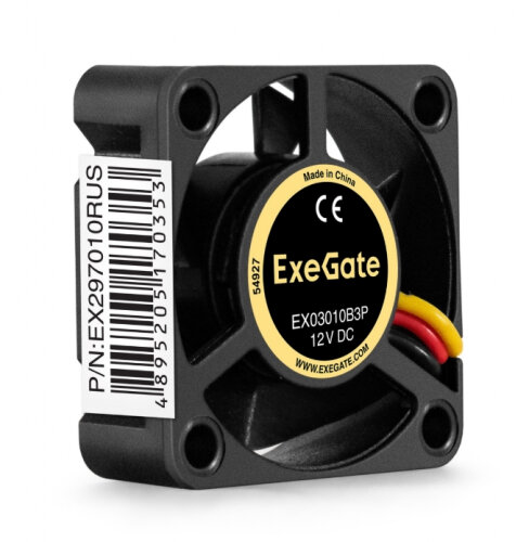 Вентилятор для корпуса Exegate EX03010B3P 12В DC 30x30x10мм 3pin (EX297010RUS)