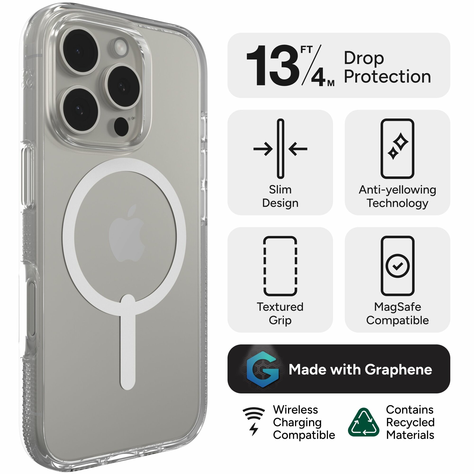 Чехол для iPhone 16 Pro Max 6.9" ZAGG Clear Snap Case 702315826
