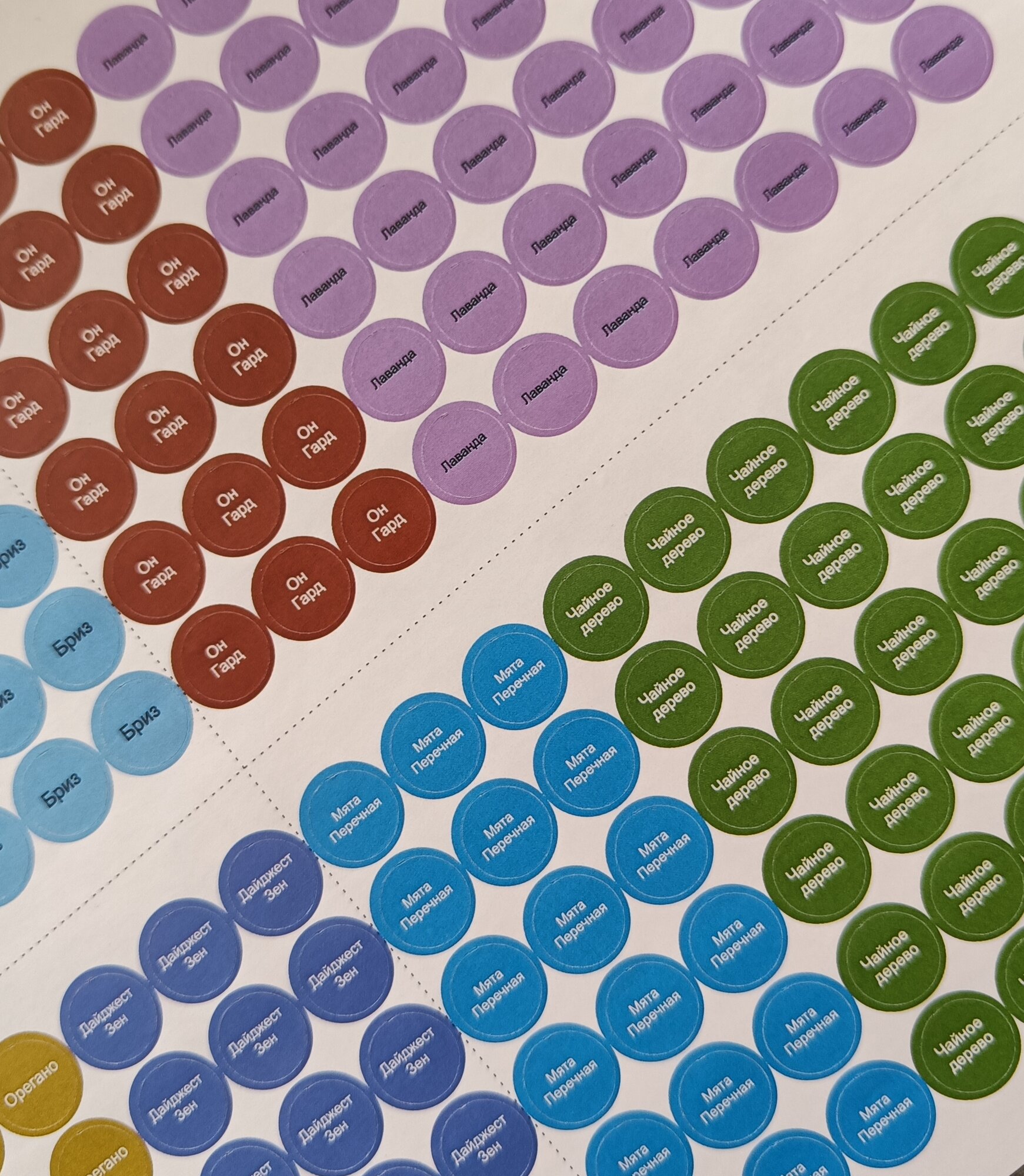 Наклейки, стикеры для пробников и флаконов . Эфирные масла доТерра 240 штук