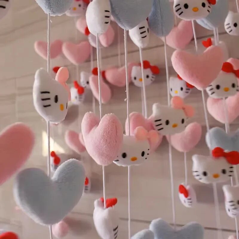 Занавеска MINISO Hello Kitty Kuromi My Melody, 90x85cm, Розовый