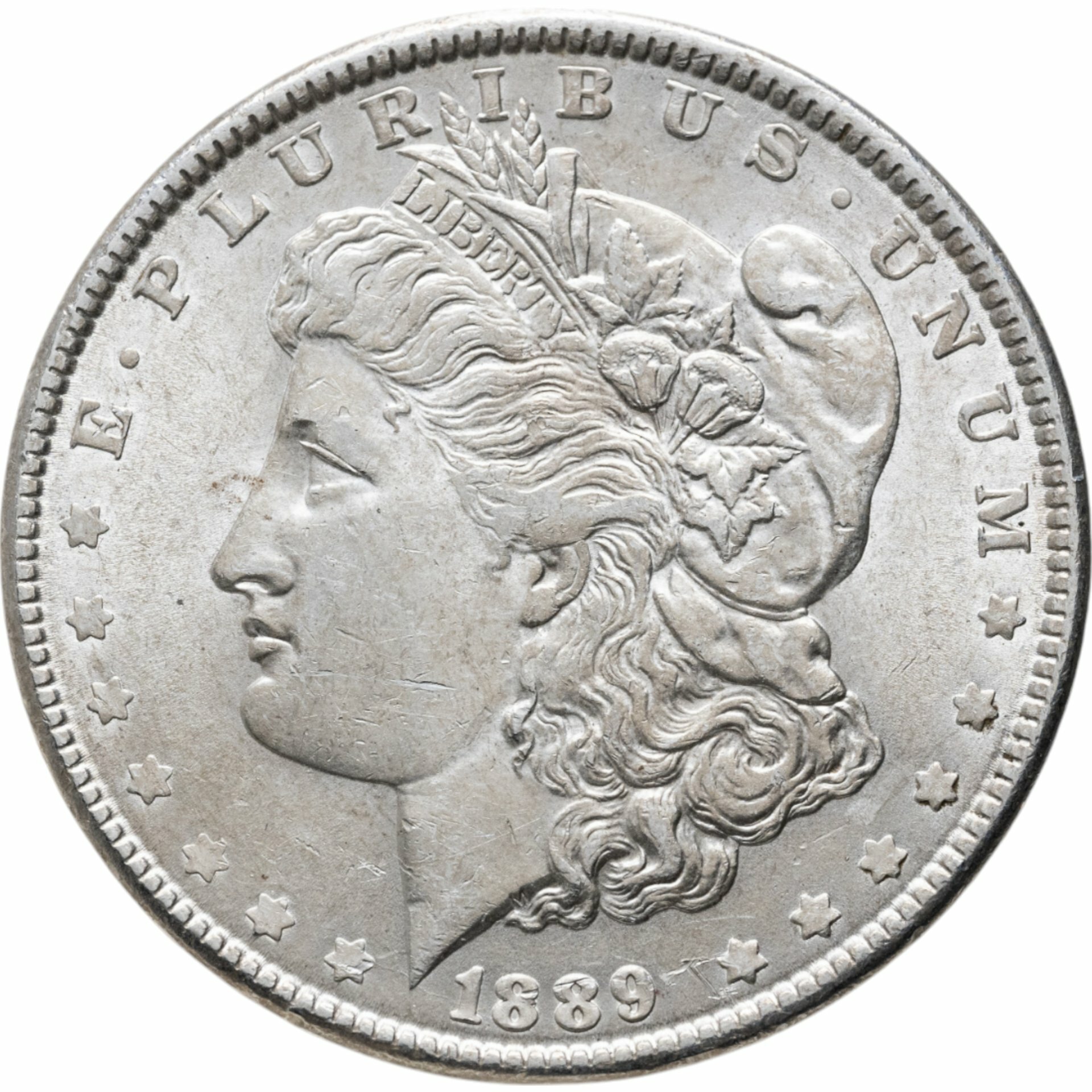 США 1 доллар dollar 1889 "Доллар Моргана" Без отметки монетного двора, Серебро 900, в сохранности UNC