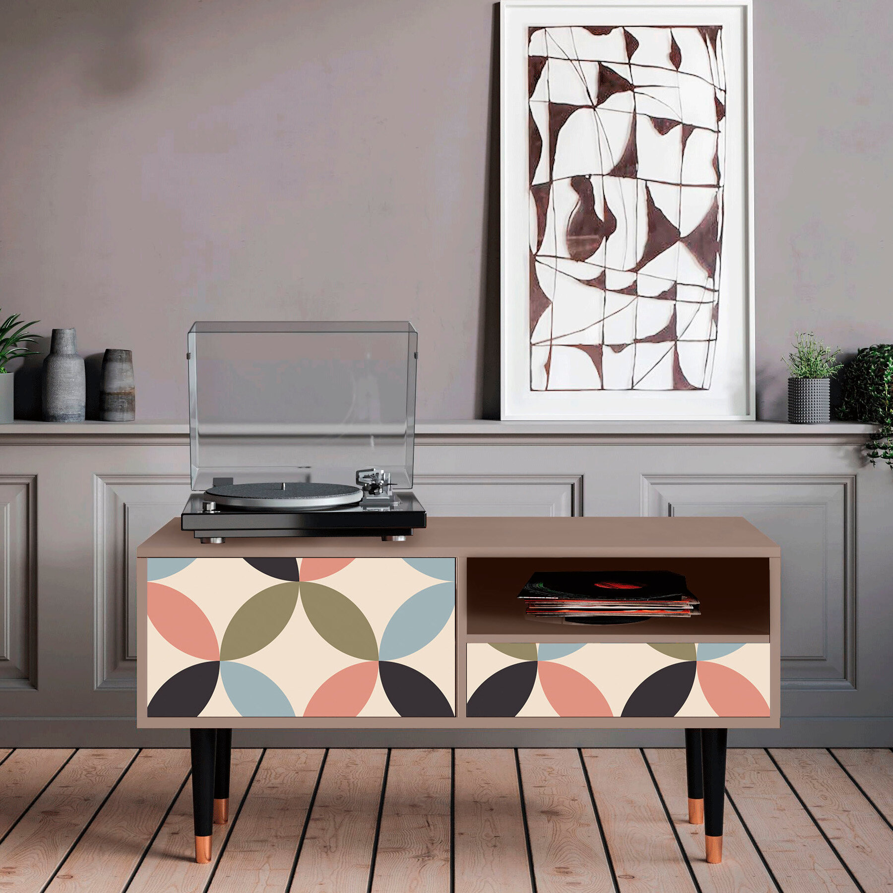 ТВ-Тумба - STORYZ - T3 Butterfly Effect, Размер - 115 x 59 x 48 см, Цвет корпуса - , Бежевый