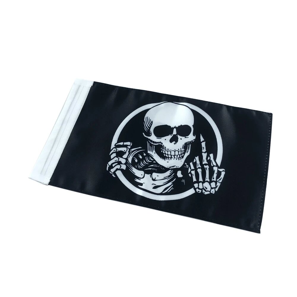 Флаг на флагшток мотоцикл черный Pirate Flag-B